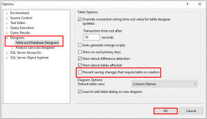 MSSQL Server “Saving Changes Not Permitted” Hatası ve Çözümü – Sistemciler
